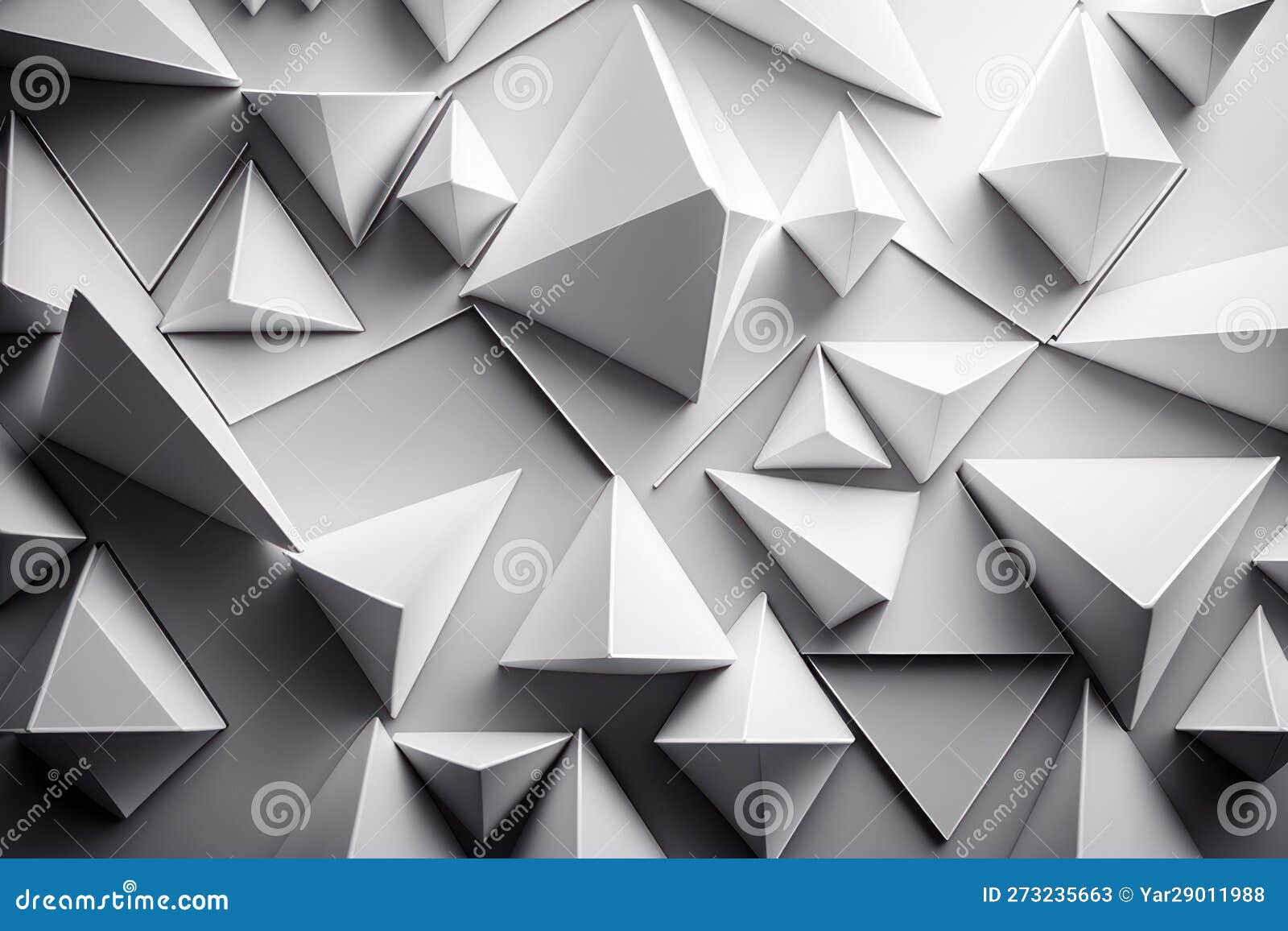 Abstract Background, White Triangles on a White Background. AI ...
