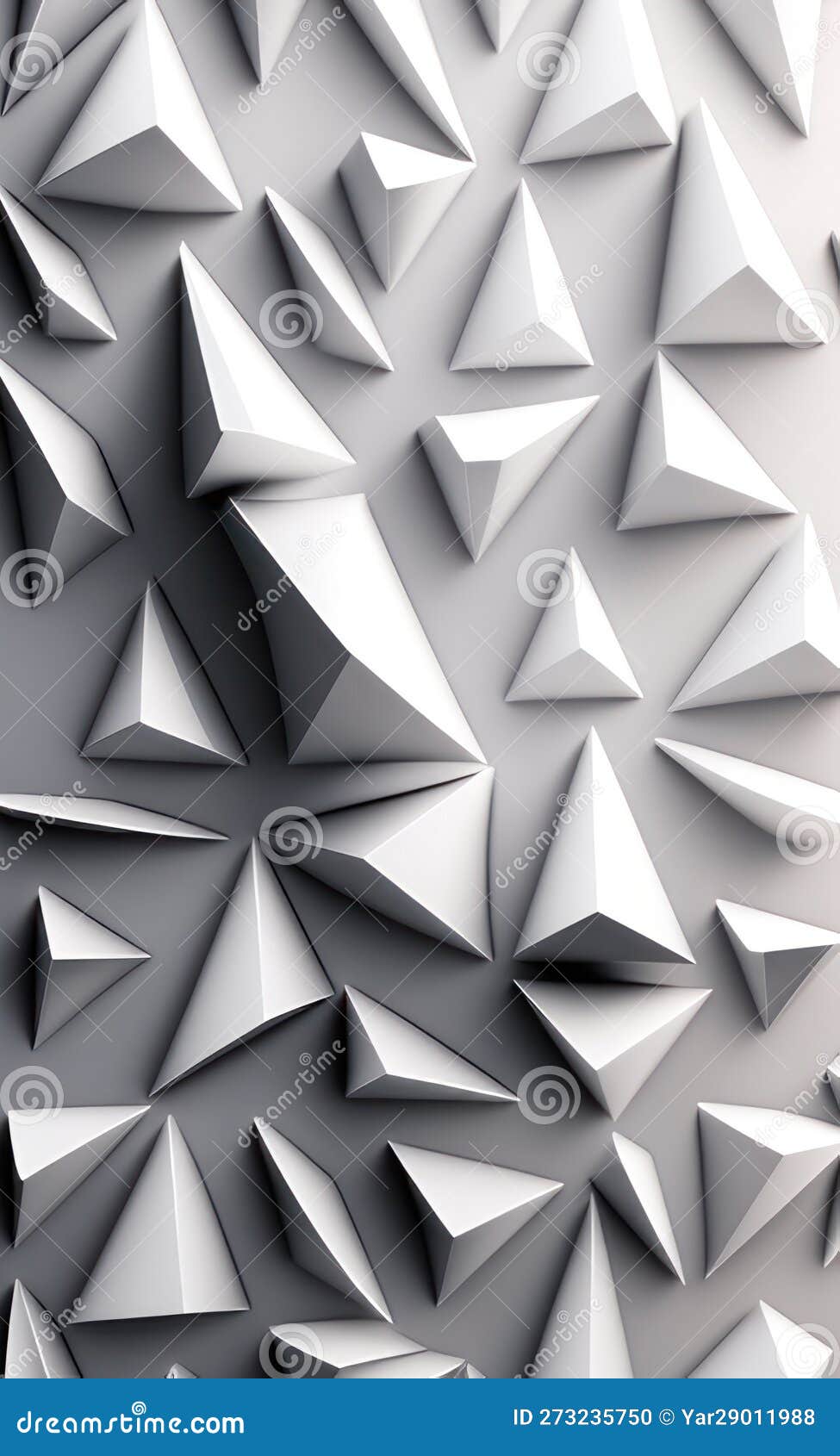 Abstract Background, White Triangles on a White Background. Vertical ...
