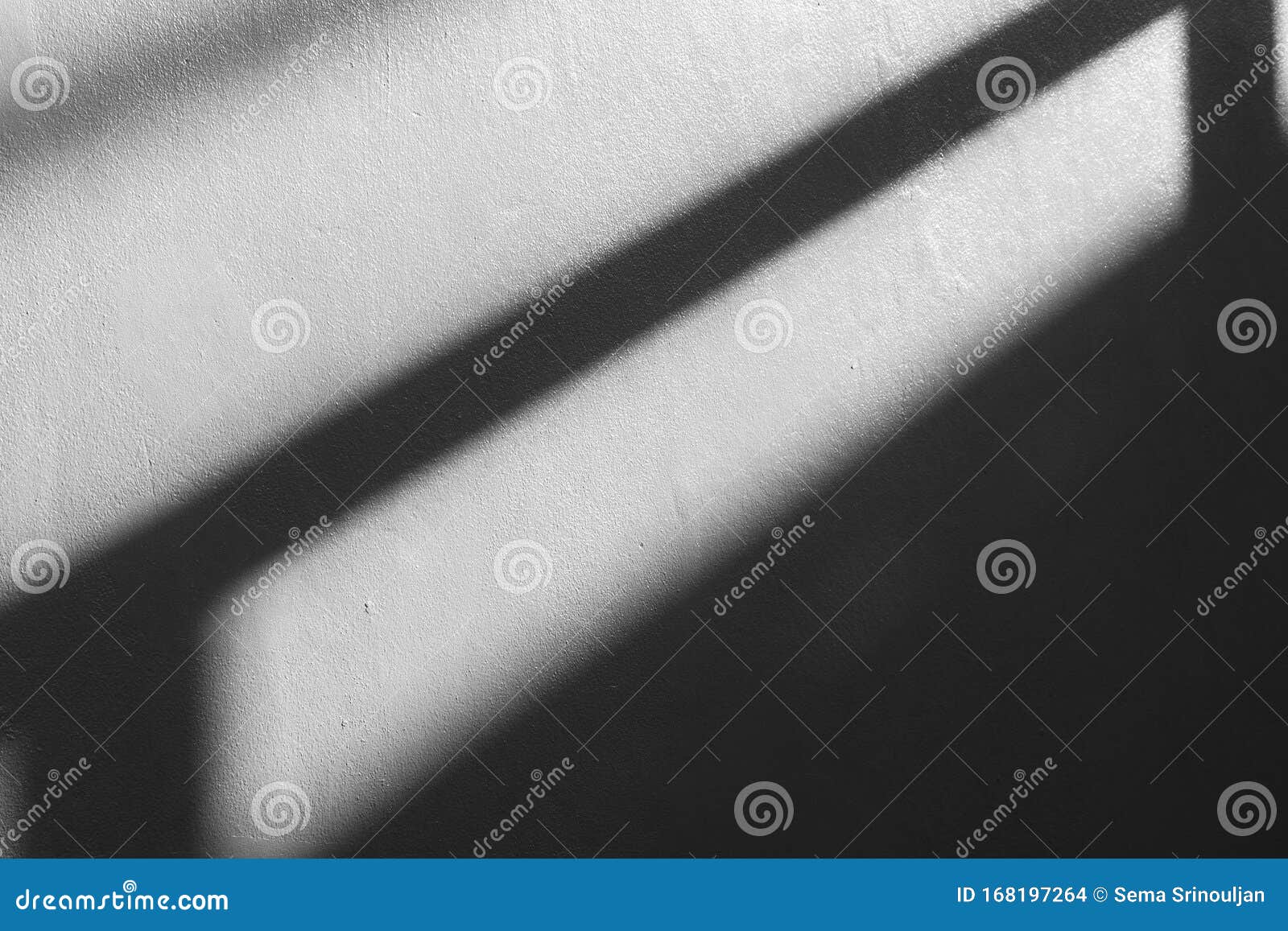 Abstract Background of a White Wall with Shadows from the Window. Stock ...