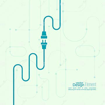 Abstract Background with Wire Plug and Socket Stock Vector ...