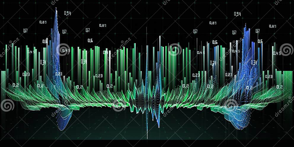 Abstract Background Wireframe Graph with Data Lines. Technology ...