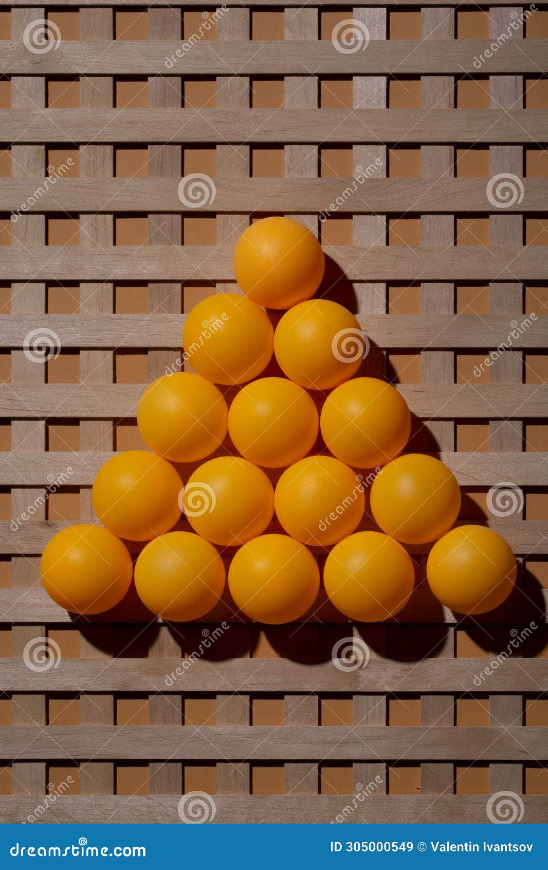 Abstract Background with Wooden Grid and Orange Balls Stock Image ...