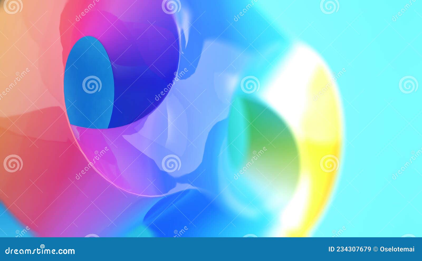 Abstract Background Work. Mobius Strip Shapes on Colorful Background ...