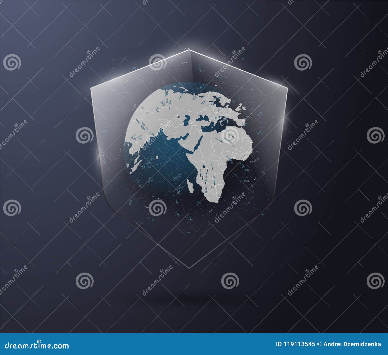 Abstract Background World Data Protection Theme Eps10 Stock Vector ...