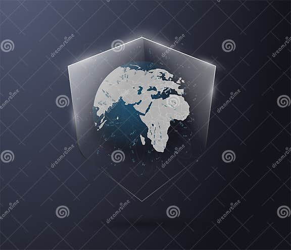 Abstract Background World Data Protection Theme Eps10 Stock Vector ...