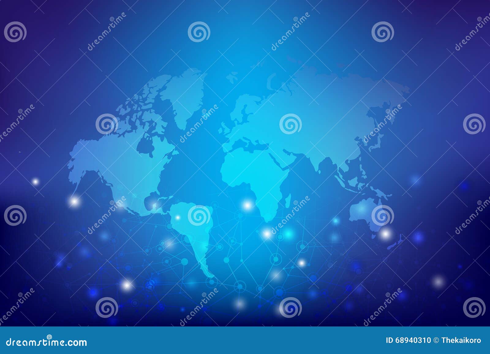 Abstract Background World Map and Connection Concept Vector ...