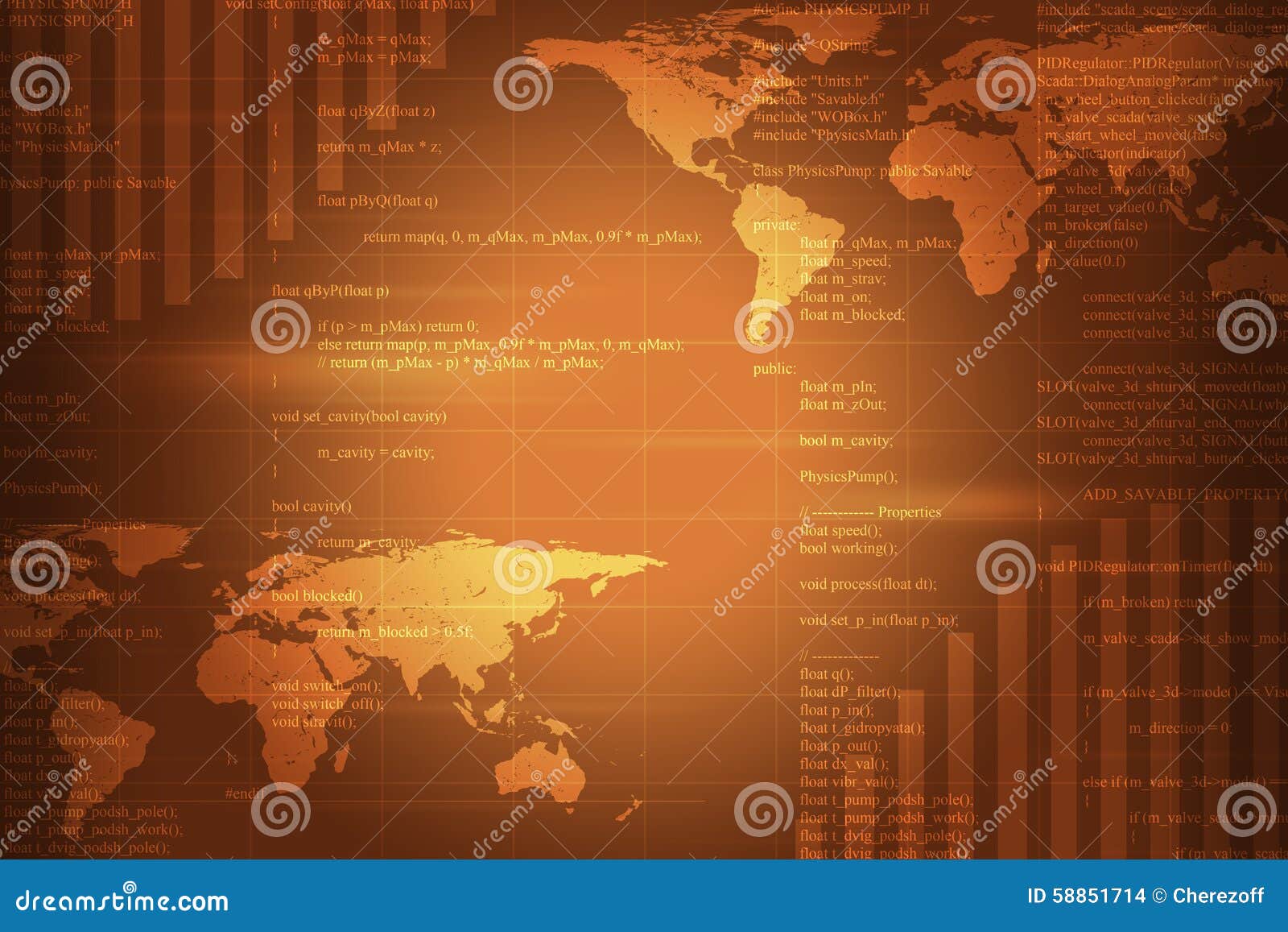 Abstract Background with World Map Stock Illustration - Illustration of ...