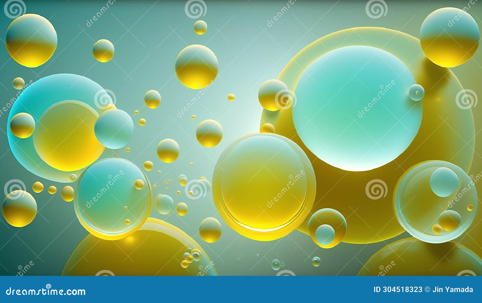 Abstract Background with Yellow and Blue Bubbles. Vector Illustration ...