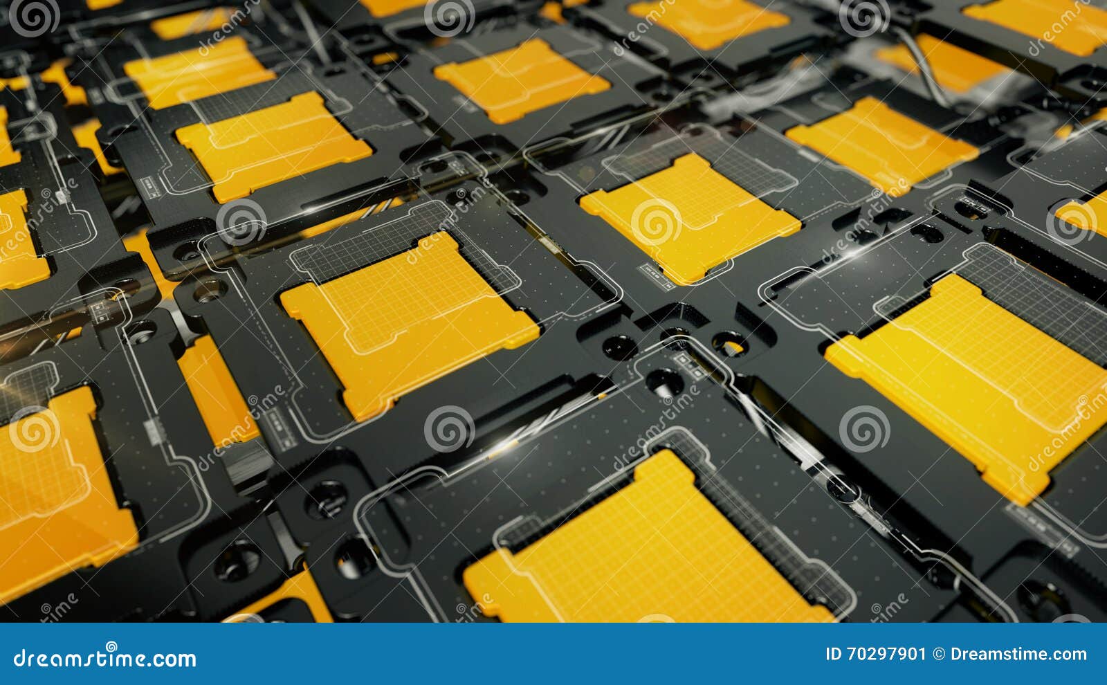 Abstract it Background with Yellow Cells. Stock Illustration ...