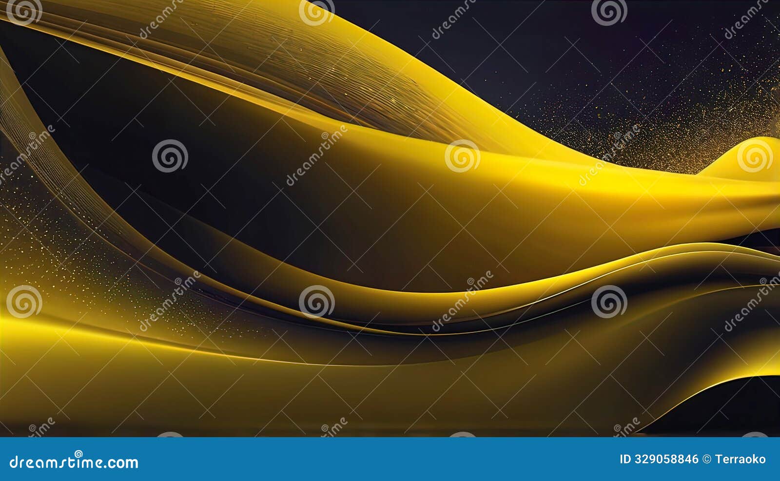 Abstract Background with Yellow Color, Wave Flow, Cover Texture, Hyper ...