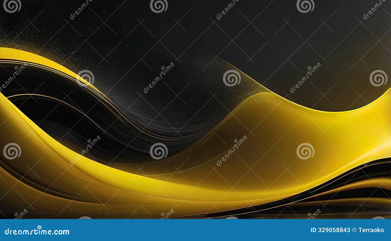 Abstract Background with Yellow Color, Wave Flow, Cover Texture, Hyper ...