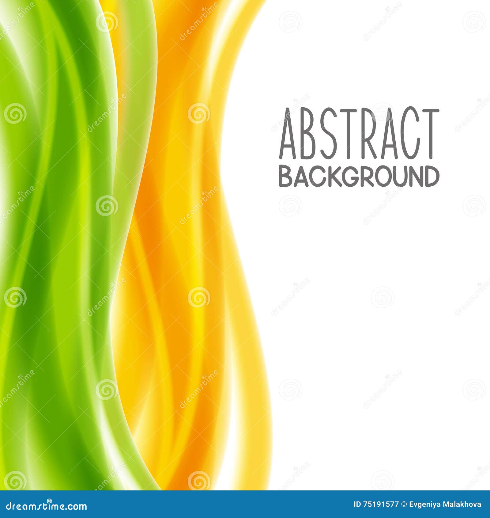 Abstract Background with Yellow and Green Waves Stock Vector ...