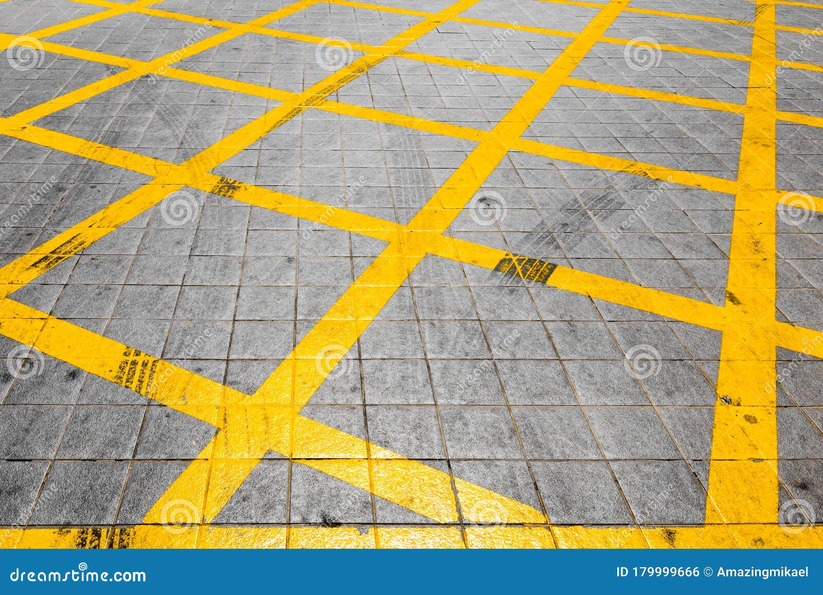 Abstract Background with Yellow Lines on Ground Stock Photo - Image of ...