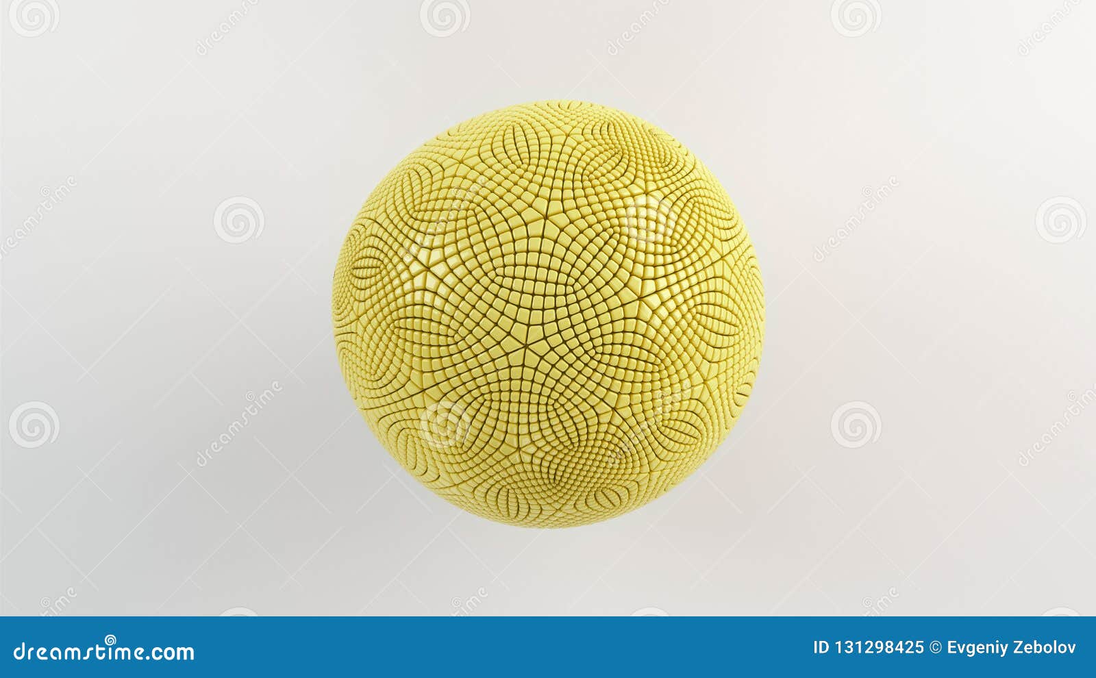 Yellow Sphere on the White Surface Stock Illustration - Illustration of ...