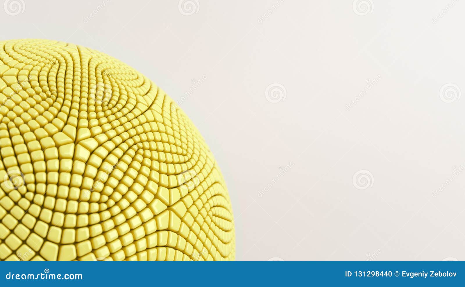 Yellow Sphere on the White Surface Stock Illustration - Illustration of ...