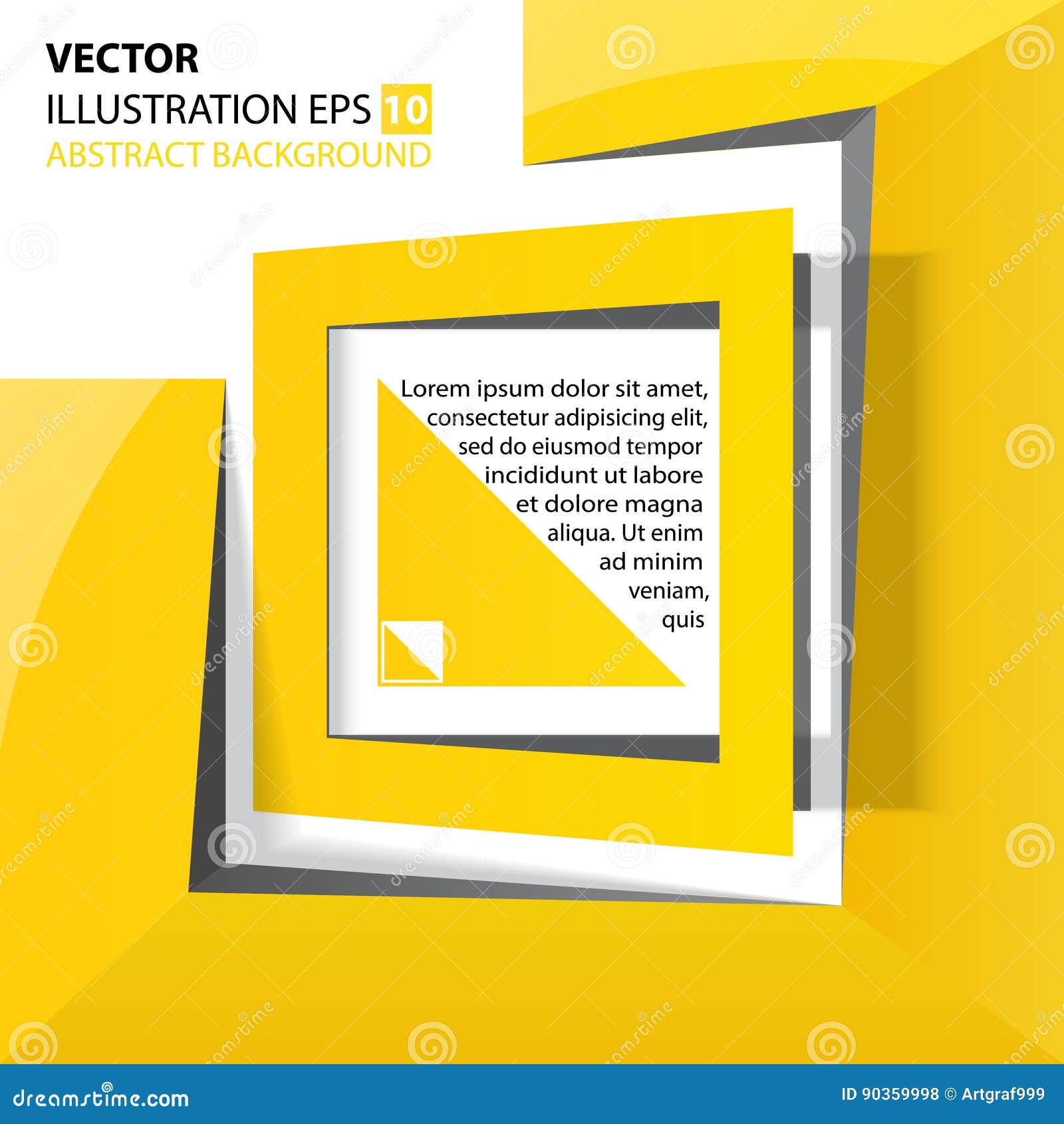 Abstract Background Yellow Square Stock Illustration - Illustration of ...