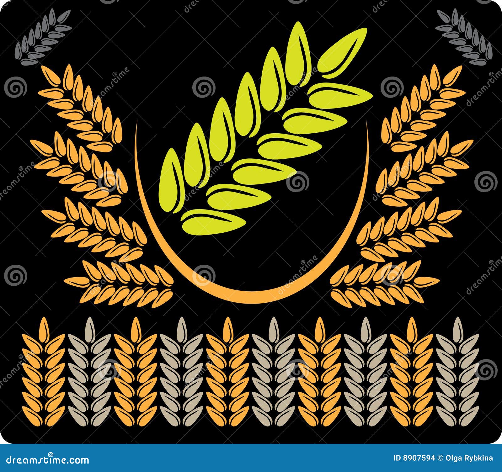 Abstract Background Yellow Wheat Stock Vector - Illustration of oats ...