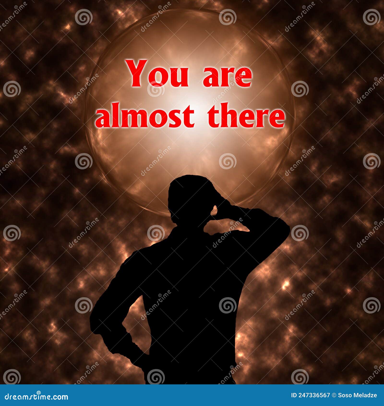 Abstract Background with You are almost There Concept. Thinking ...