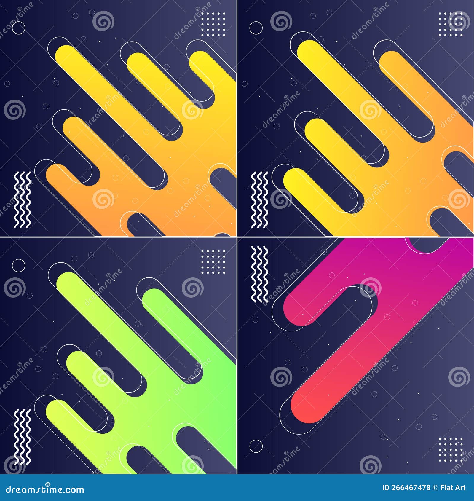Abstract Backgrounds in Color Pack of 4 Vector Illustrations Stock ...