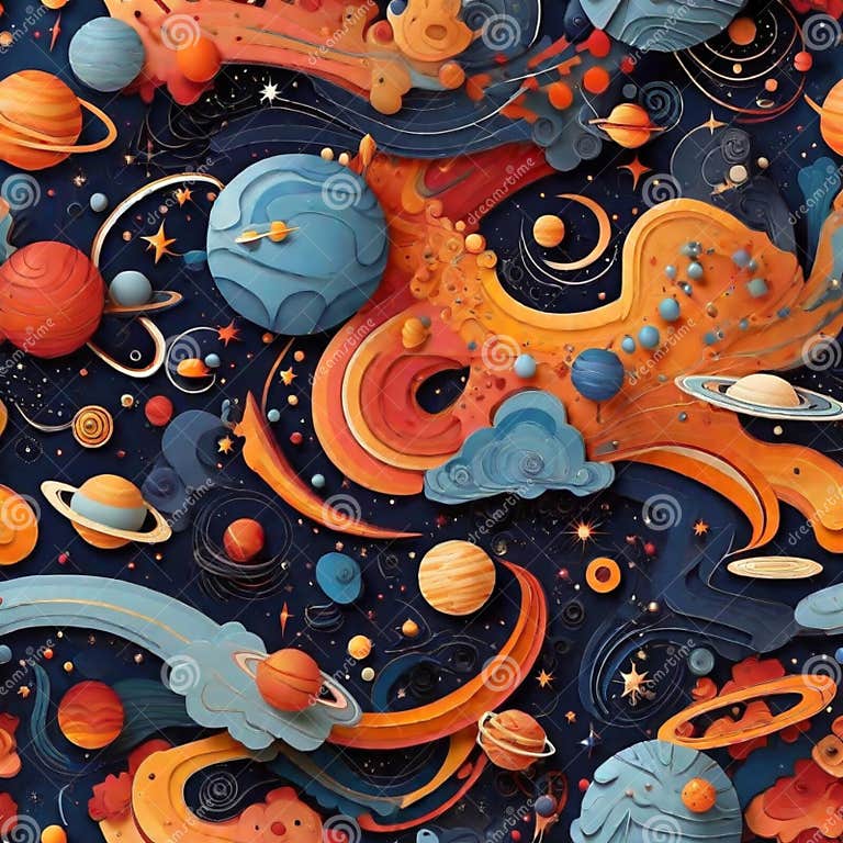 Abstract Backgrounds with Cosmic and Celestial Themes. - 1 Stock ...