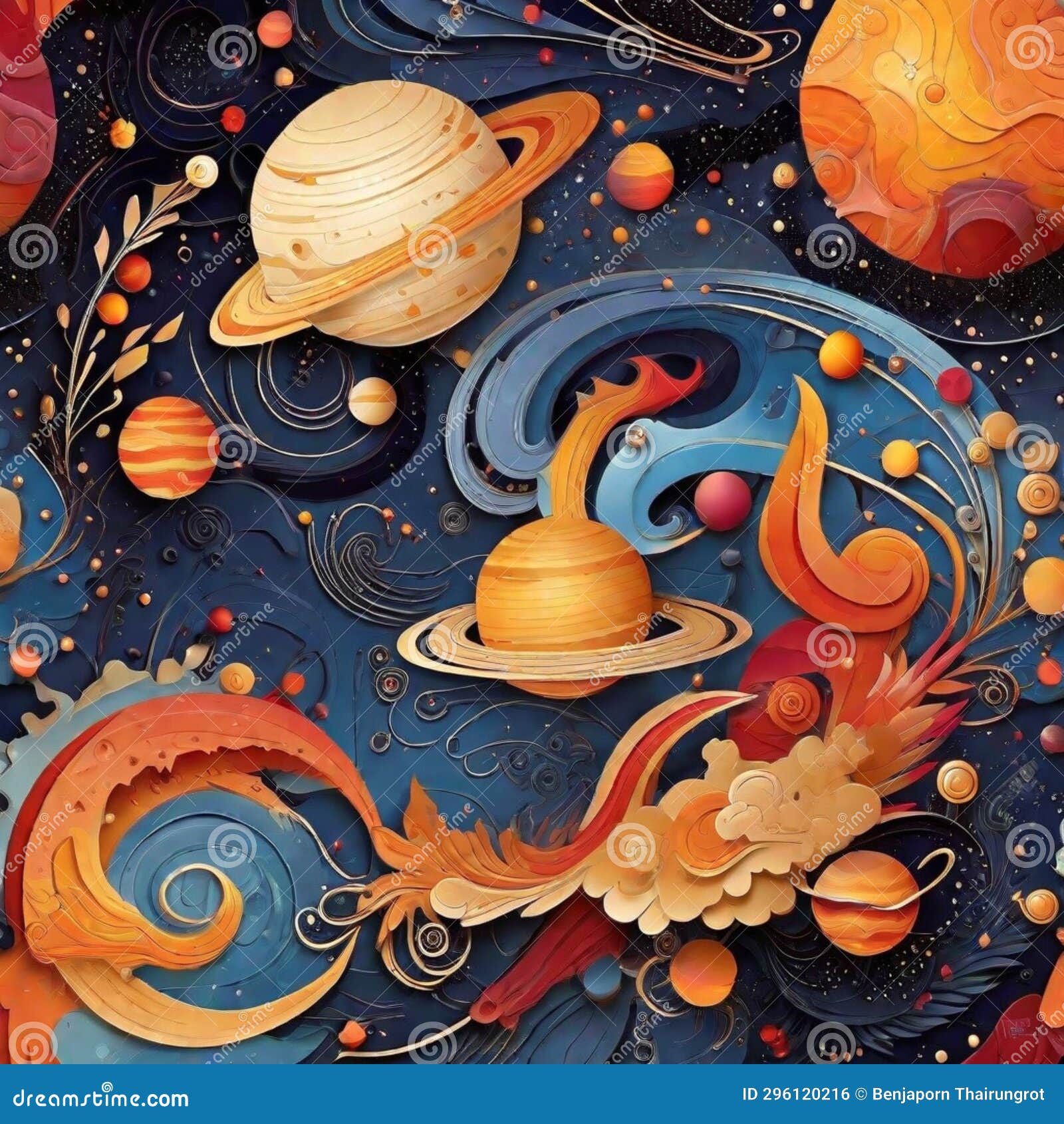 Abstract Backgrounds with Cosmic and Celestial Themes. - 1 Stock ...