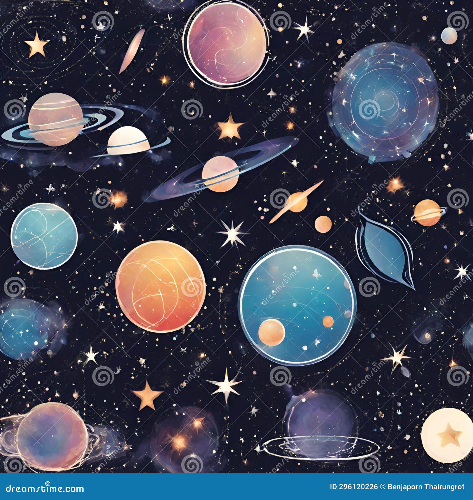 Abstract Backgrounds with Cosmic and Celestial Themes. - 1 Stock Illustration - Illustration of ...