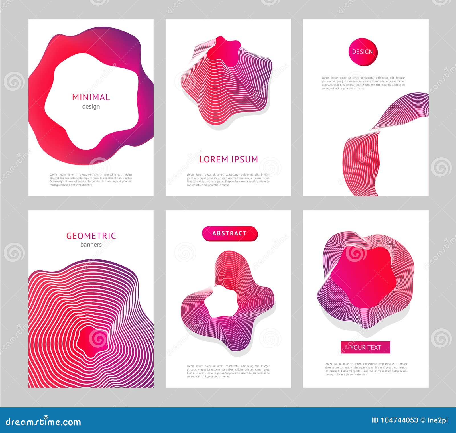 Abstract Backgrounds with Generative Design Forms. Minimalistic Style ...