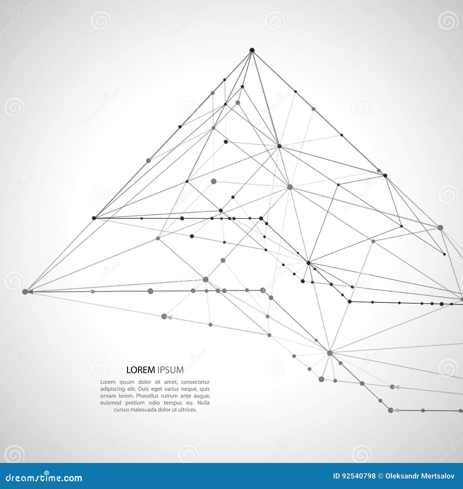 Abstract Backgrounds of Molecules Light Gray. Pyramid Shape. Stock ...