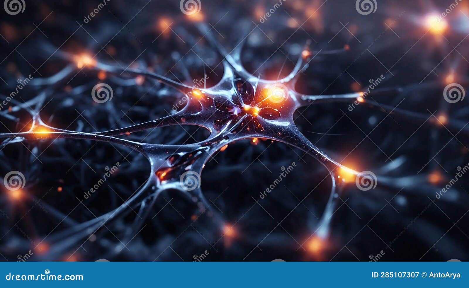 Abstract Backgrounds of Neurons Working Inside Brain, Neuron Link ...
