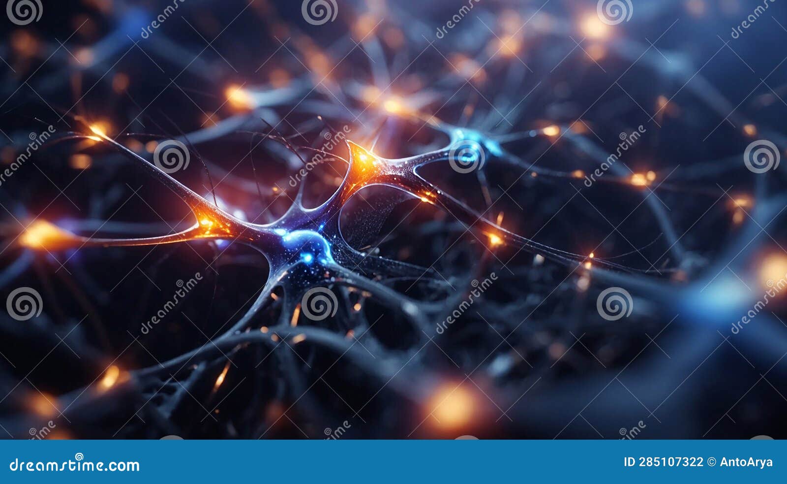Abstract Backgrounds of Neurons Working Inside Brain, Neuron Link ...