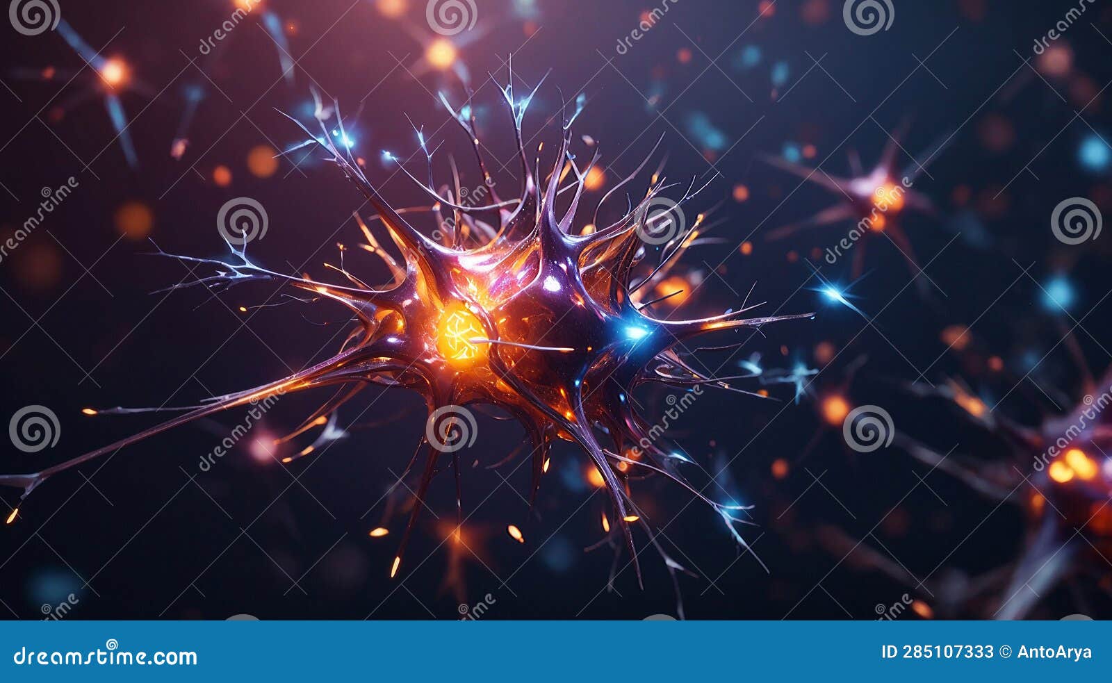 Abstract Backgrounds of Neurons Working Inside Brain, Neuron Link ...