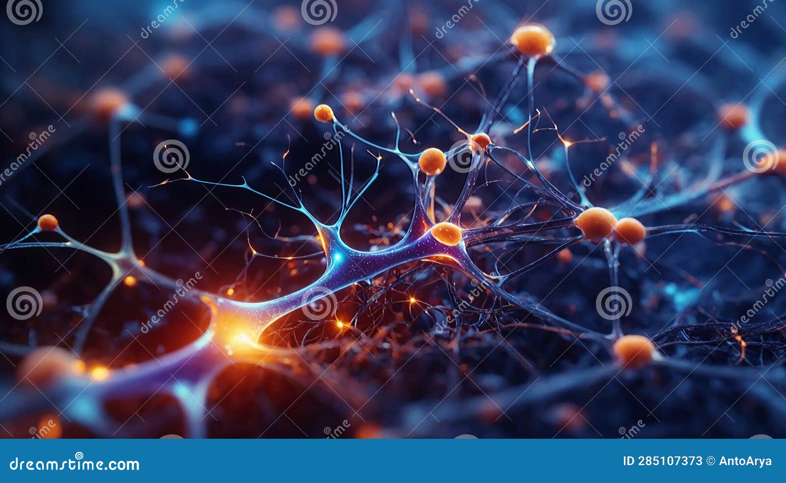 Abstract Backgrounds of Neurons Working Inside Brain, Neuron Link ...