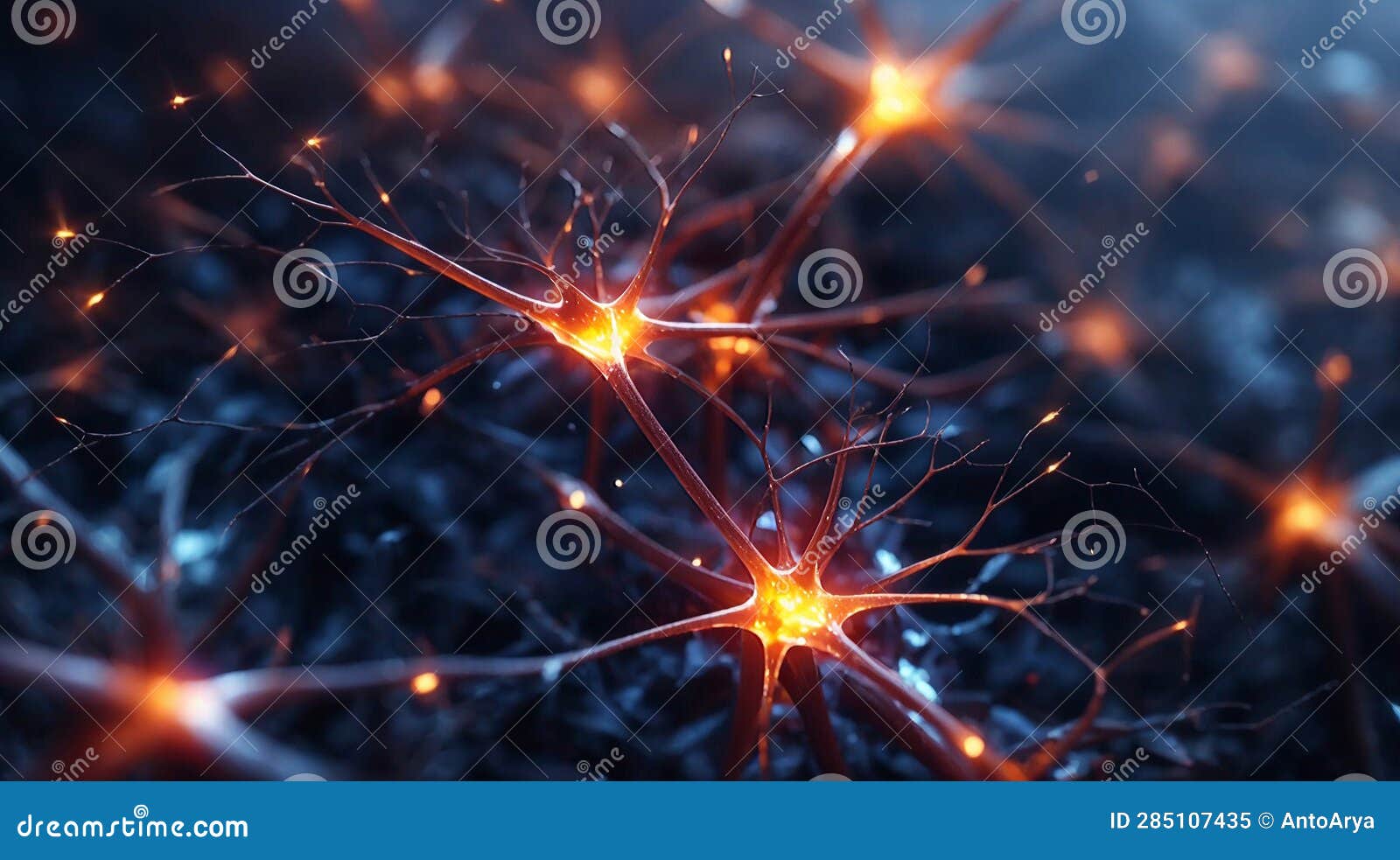 Abstract Backgrounds of Neurons Working Inside Brain, Neuron Link ...
