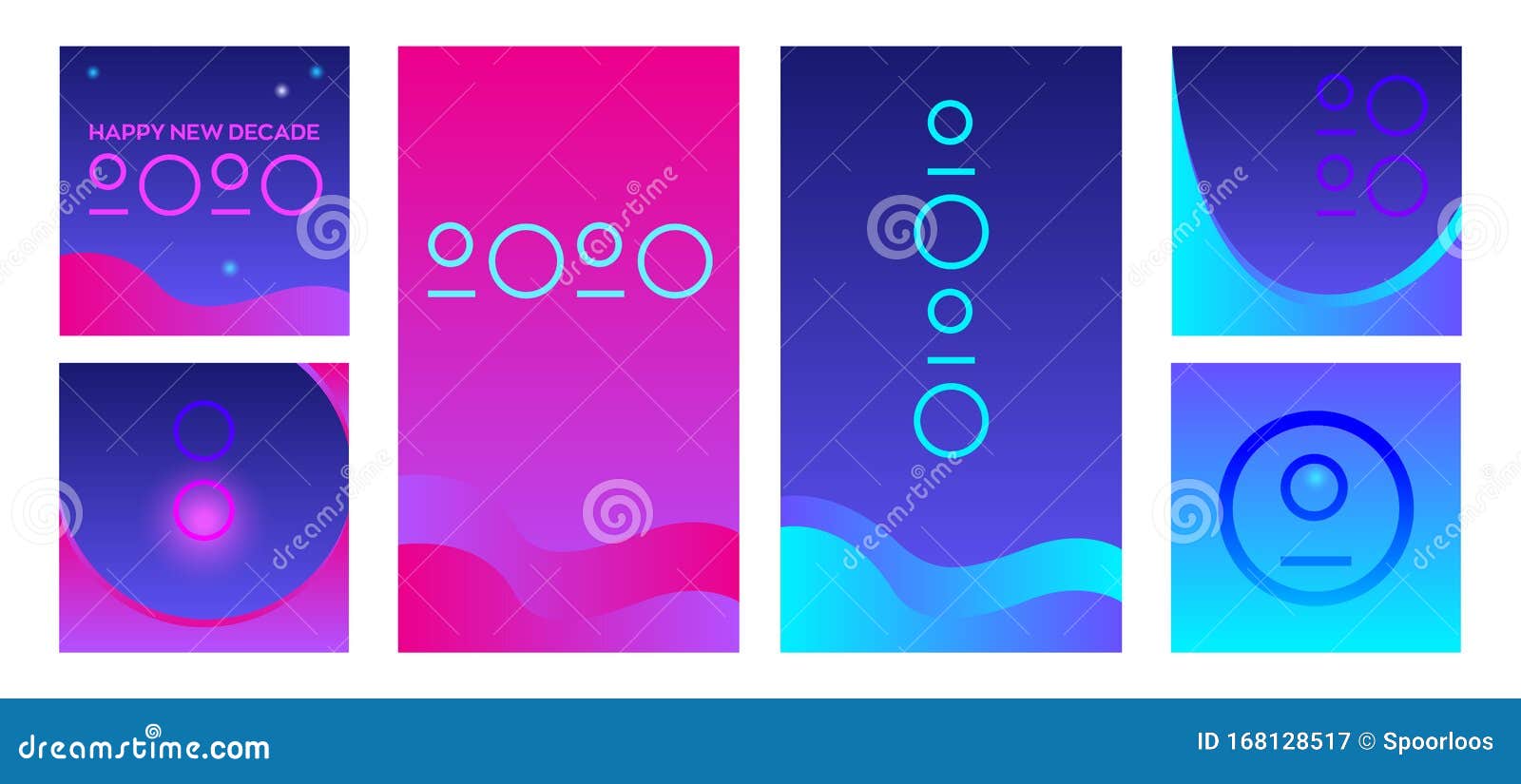 Decade Banners And Labels For The 1950s, 1960s, 1970s, 1980s, 1990s ...