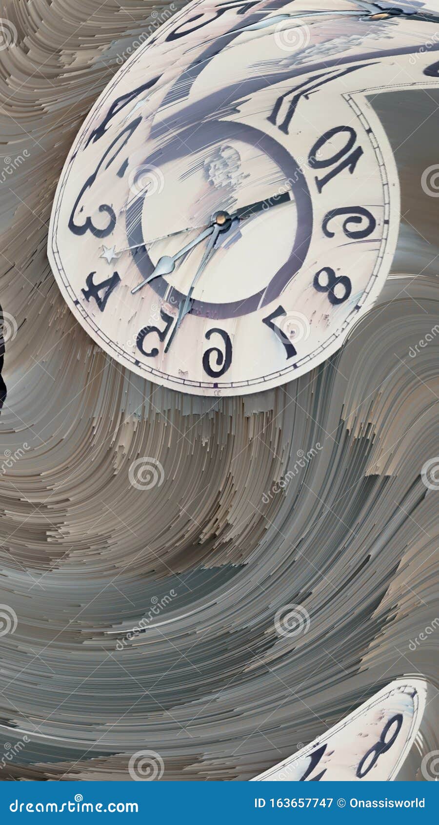 Abstract Backward Time Clock Art Stock Illustration - Illustration of ...