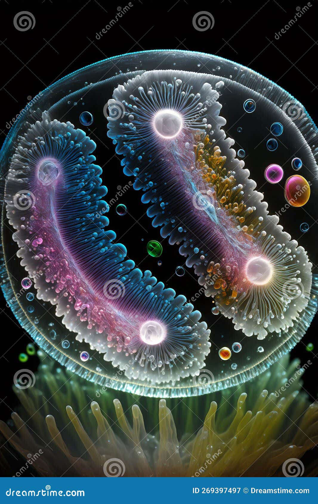 Abstract Bacteria, Live Organic Forms Stock Illustration - Illustration ...