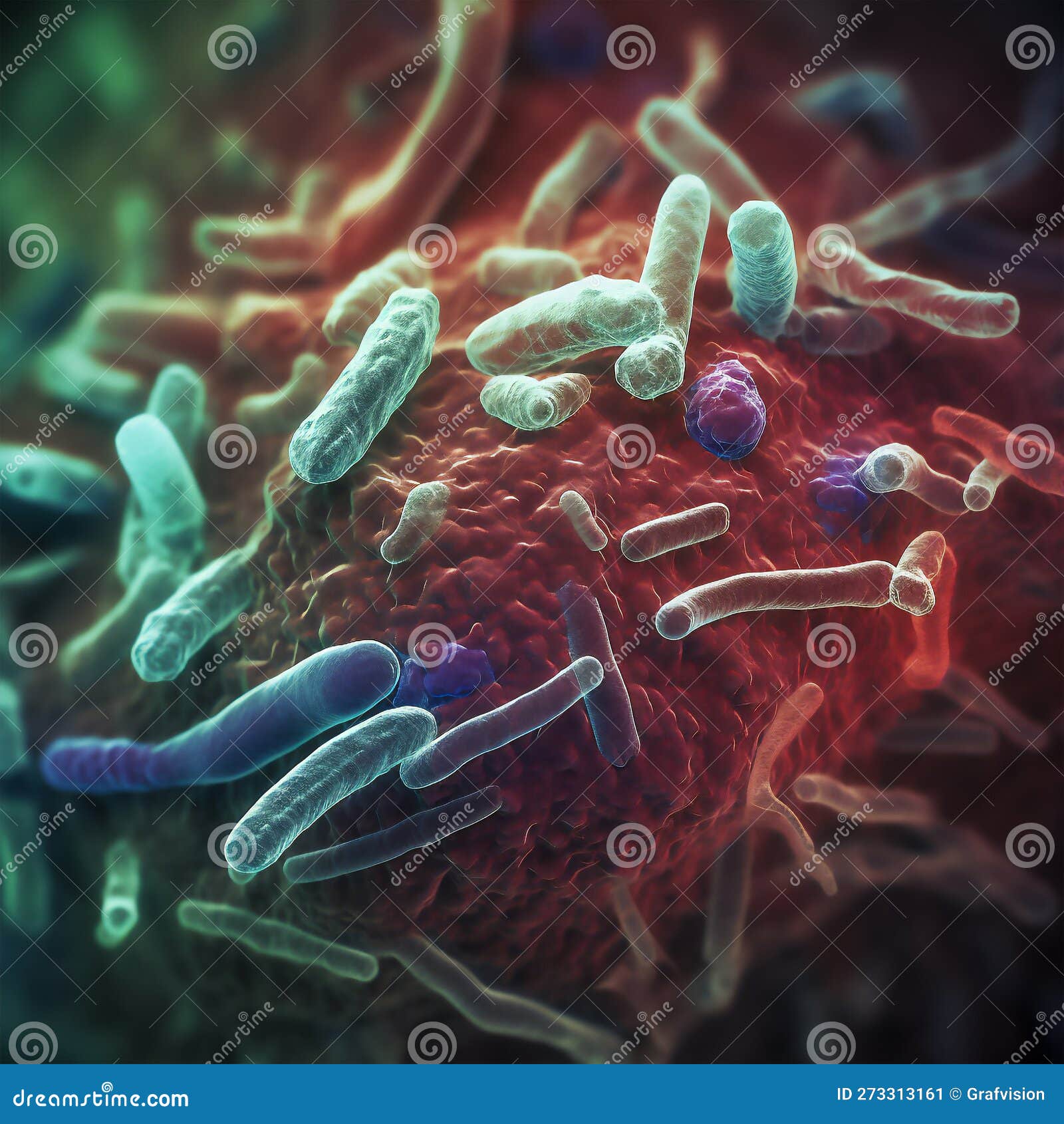 Abstract Bacteria Medical Background Stock Illustration - Illustration ...