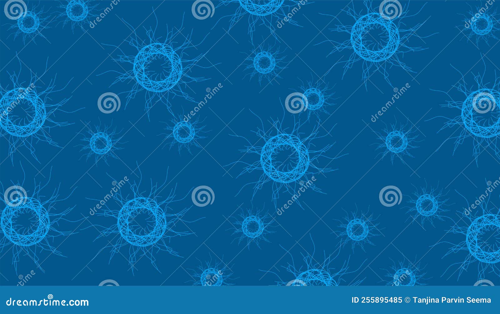 Abstract Blue Bacterial Background Stock Vector - Illustration of ...