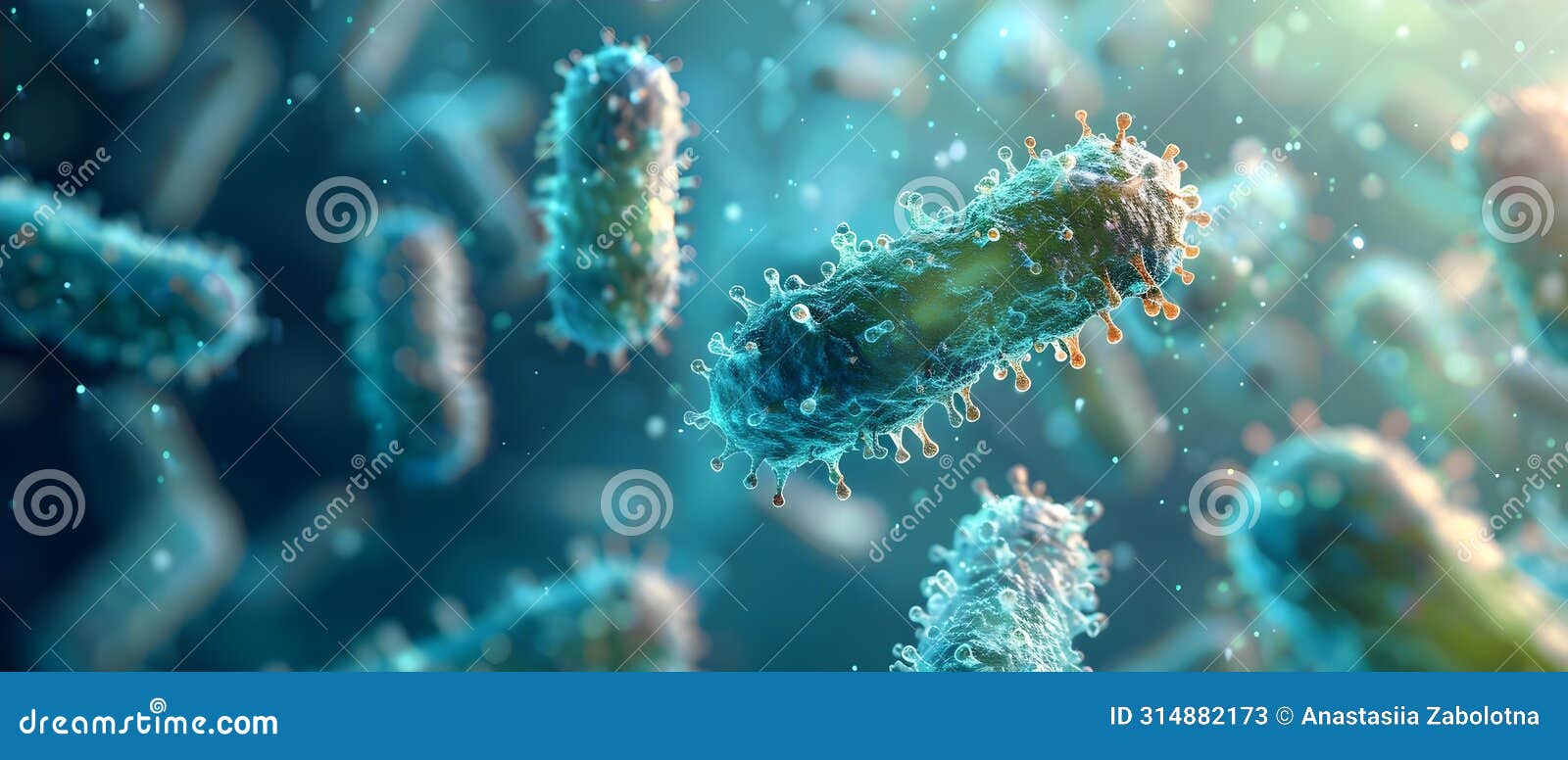 Abstract Bacterial Symphony: a Minimalistic Ode To Microbes. Concept ...