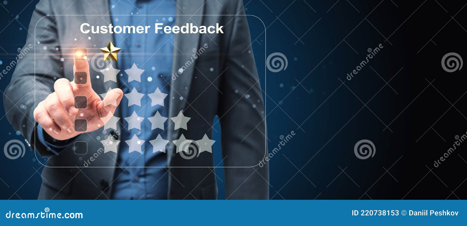 Abstract Bad Customer Feedback on Mockup Background. Stock Image ...