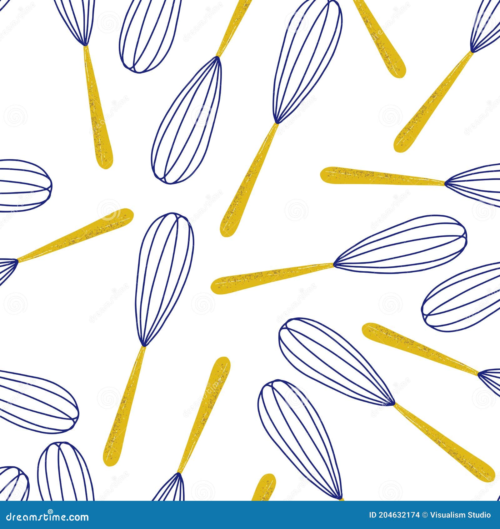 Abstract Baking Kitchen Pattern Icons Grunge Elements with Linear Style ...