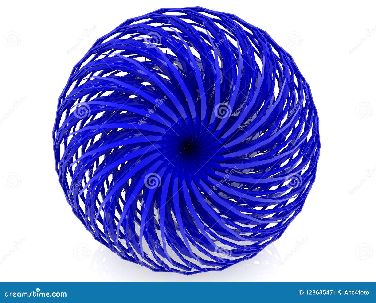 Abstract ball in blue stock illustration. Illustration of pattern ...