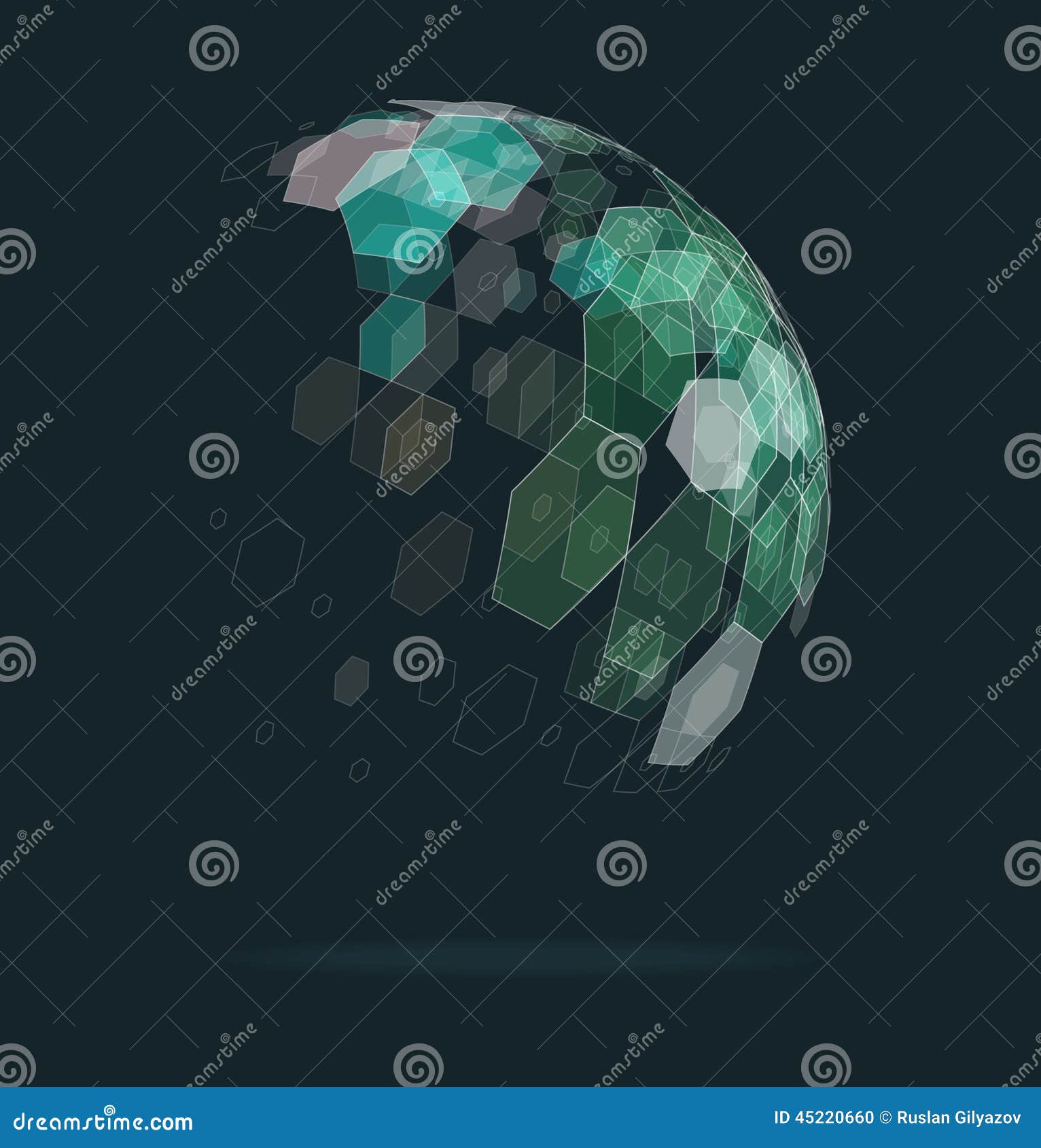 Abstract Ball of Geometric Shapes Stock Illustration - Illustration of ...