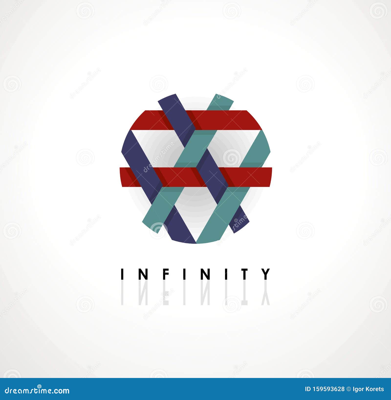 Abstract Ball of Interwoven Stripes, Mebius Loop. Creative Symbol of ...