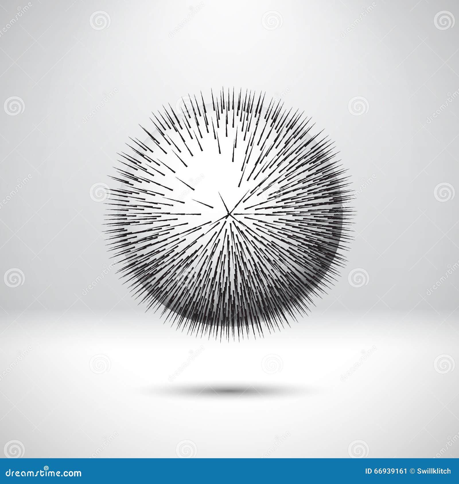 Abstract Ball with Sharp Needles Stock Vector - Illustration of future ...