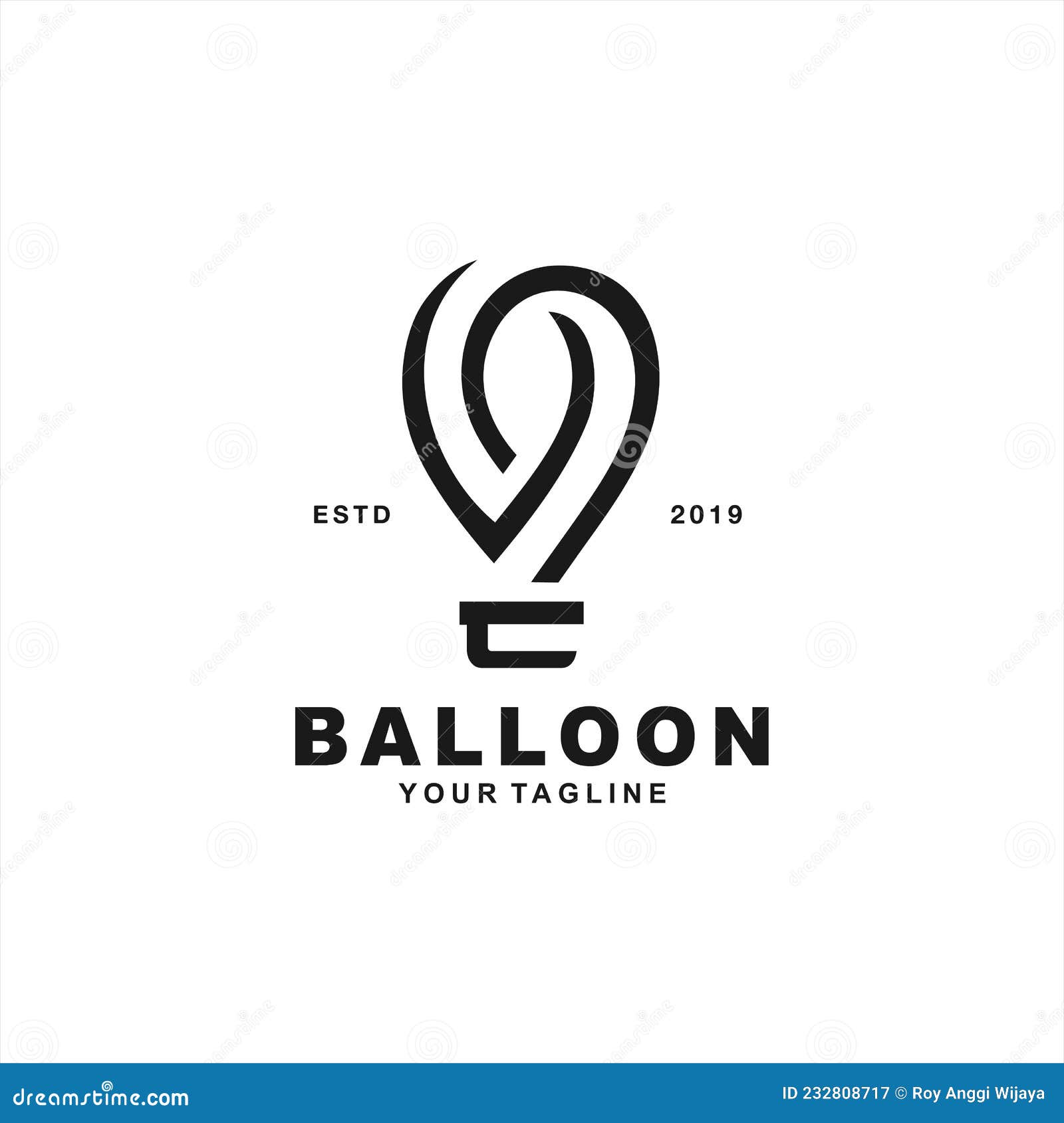 Abstract Balloon Logo Design Template Stock Vector - Illustration of ...