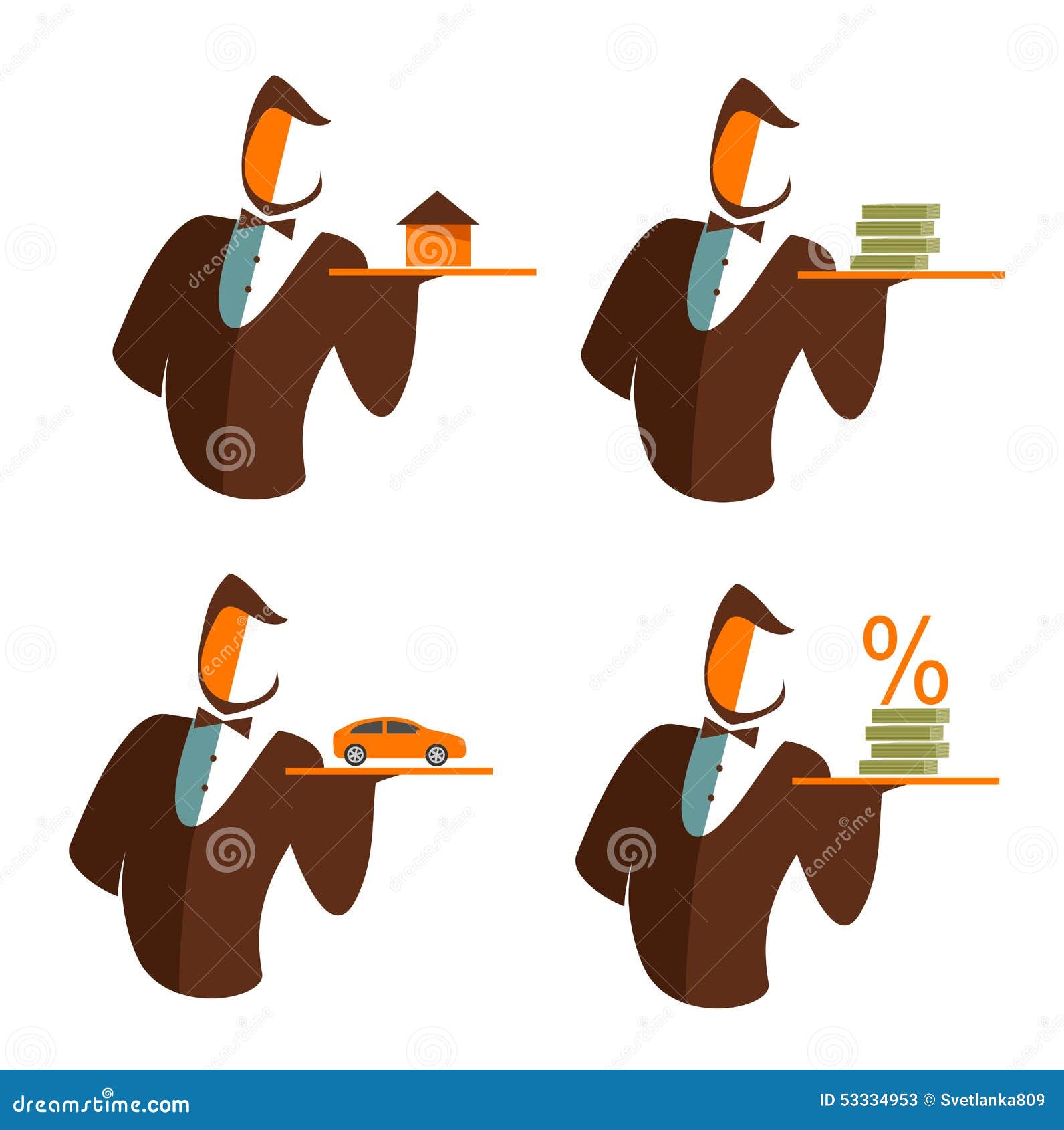 Bank Employee Black Vector Concept Icon. Bank Employee Flat ...