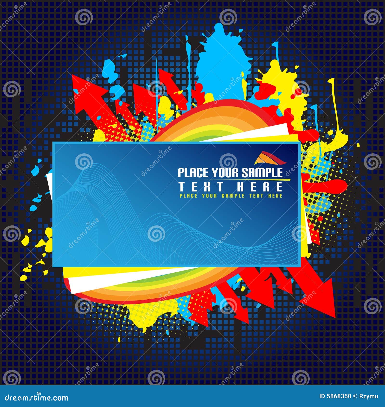 Abstract banner stock vector. Illustration of colorful - 5868350