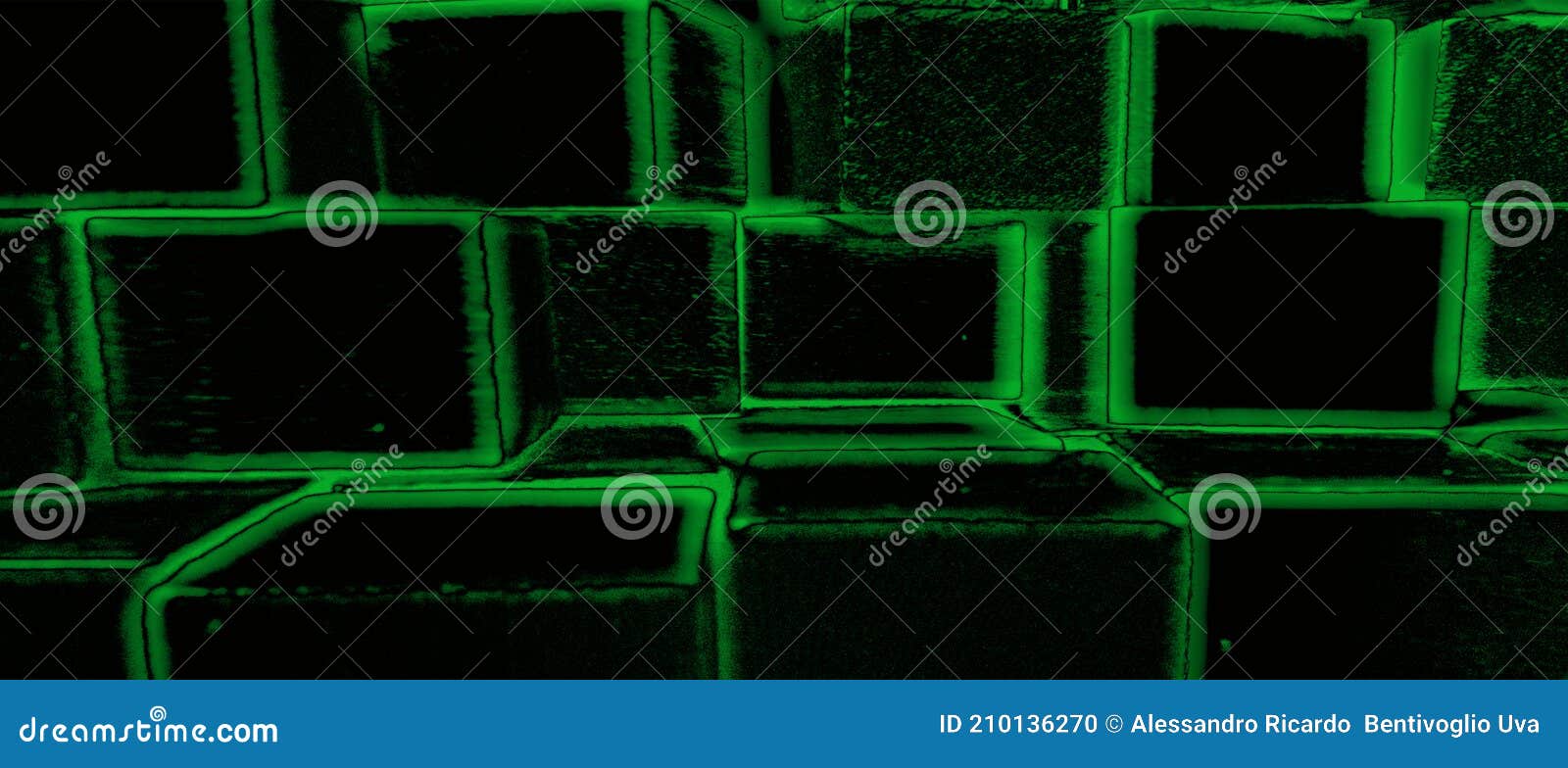 Abstract Banner Black and Green Blocks Stock Photo - Image of drawing ...