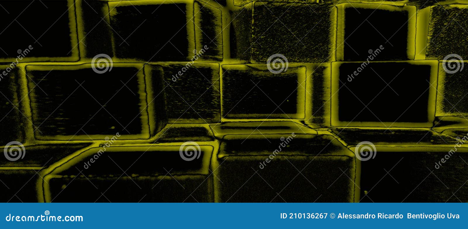 Abstract Banner Black and Yellow Blocks Stock Image - Image of graphic ...